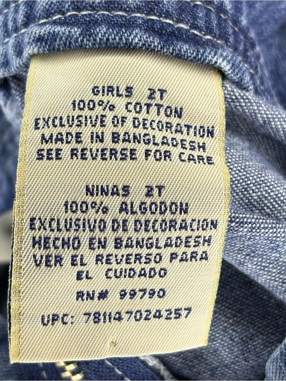 Faded Glory | Dresses | Vintage 9s Y2k Faded Glory Girls 2t Denim ...